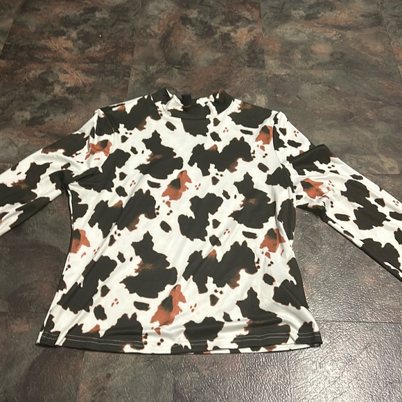 SHEIN | Tops | New Cow Print Shirt | Poshmark